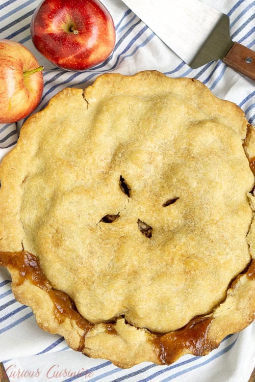 Brandy Apple Pie with an Oil Pie Crust • Curious Cuisiniere