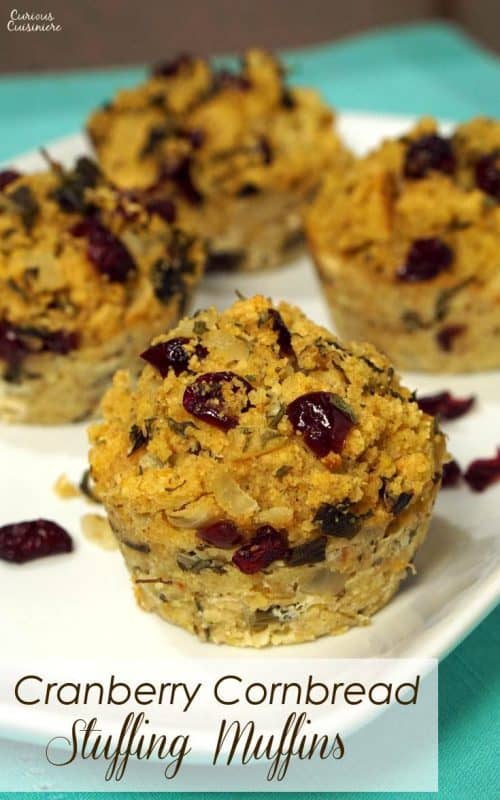 Cranberry Cornbread Stuffing Muffins • Curious Cuisiniere