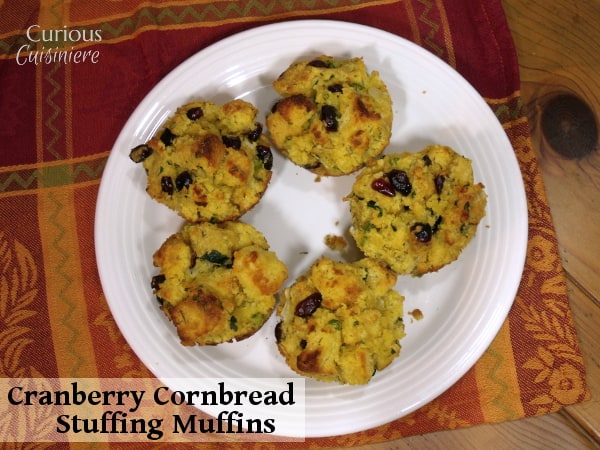 Cranberry Cornbread Stuffing Muffins • Curious Cuisiniere