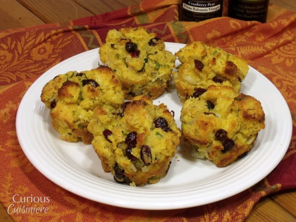 Cranberry Cornbread Stuffing Muffins • Curious Cuisiniere