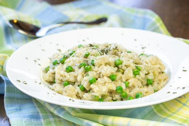 Spring Pea Risotto and Picpoul de Pinet Wine Pairing • Curious Cuisiniere