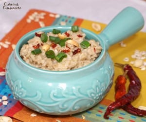 Spicy Thai Peanut Savory Oatmeal • Curious Cuisiniere
