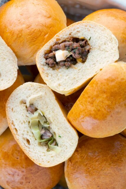 Baked Piroshki (Russian Stuffed Rolls) • Curious Cuisiniere