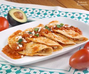 Chicken and Cheese Entomatadas (Tomato Enchiladas) • Curious Cuisiniere
