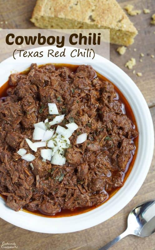 Cowboy Chili (Easy Texas Red Chili) • Curious Cuisiniere