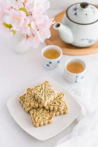 Chinese Macau-Style Mung Bean Almond Cookies • Curious Cuisiniere