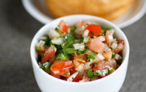 Chilean Sopaipillas with Pebre • Curious Cuisiniere