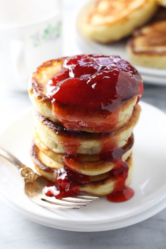 Oladi (Russian Yeast Pancakes) • Curious Cuisiniere