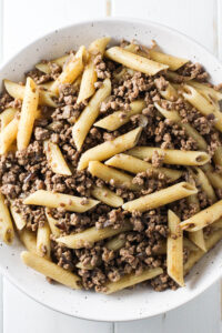 Makarony Po Flotski (Russian Navy Style Pasta) • Curious Cuisiniere