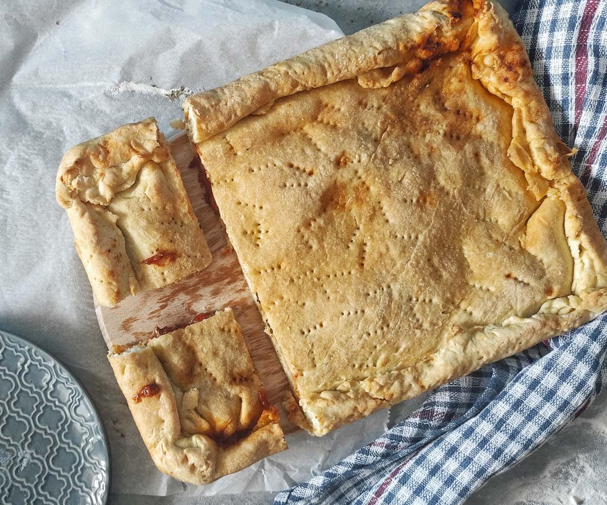 Komiška Pogača (Croatian Filled Bread) • Curious Cuisiniere