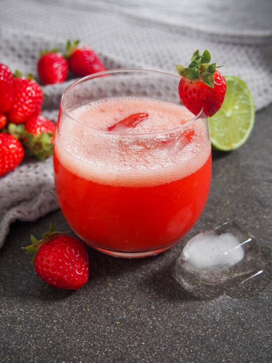 Agua de Fresa (Mexican Strawberry Water) • Curious Cuisiniere