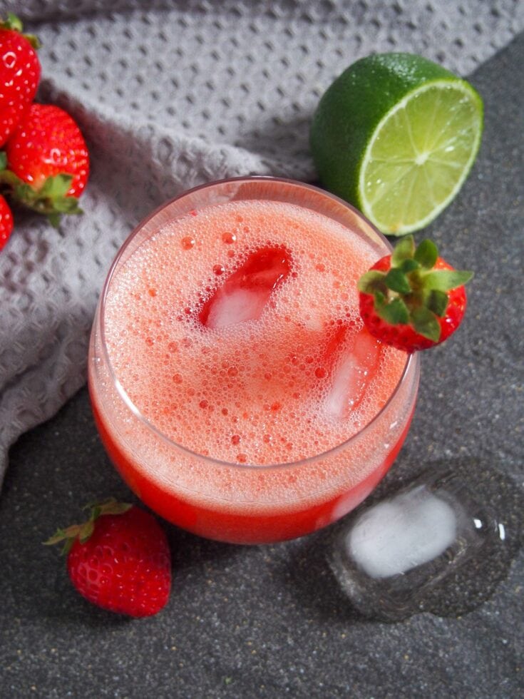 Agua de Fresa (Mexican Strawberry Water) • Curious Cuisiniere