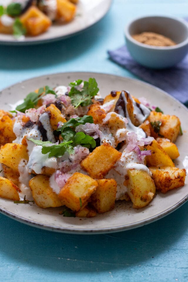 Aloo Chaat (Potato Chaat) • Curious Cuisiniere