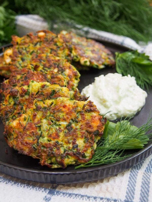 Kolokithokeftedes (Greek Zucchini Fritters) - Curious Cuisiniere