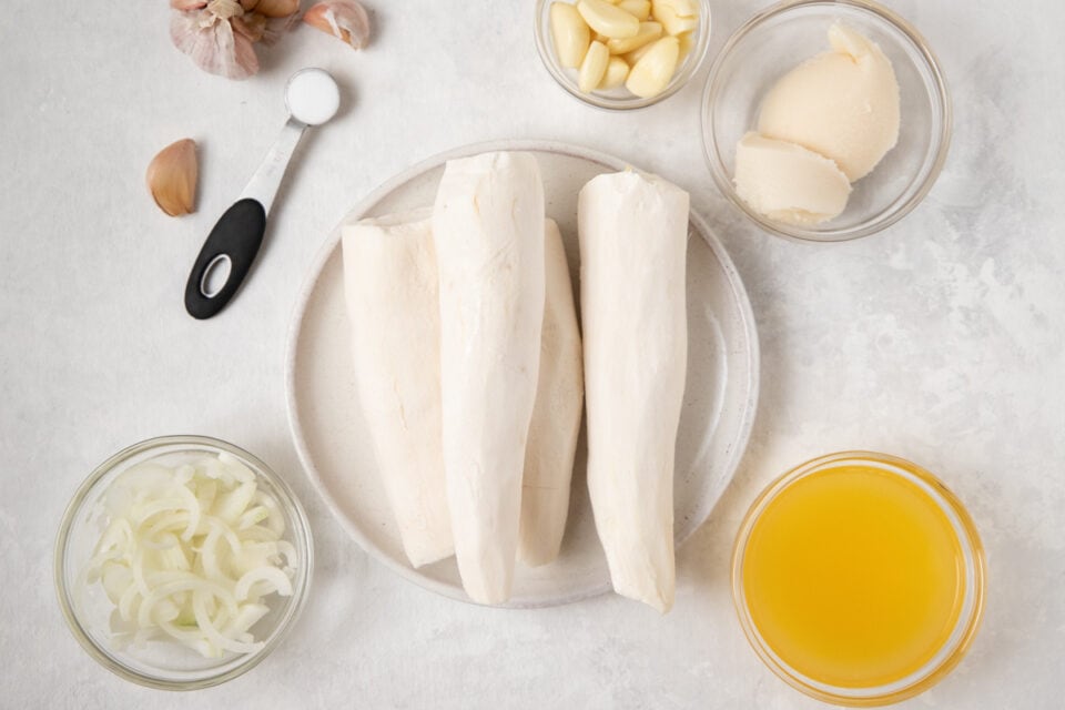 Cuban Yuca con Mojo Recipe • Curious Cuisiniere