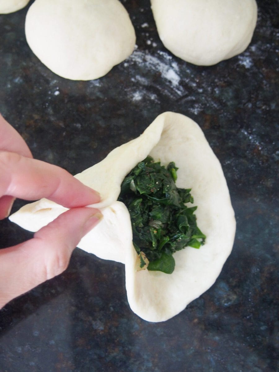Spinach Fatayer (Lebanese Spinach Pastry) • Curious Cuisiniere