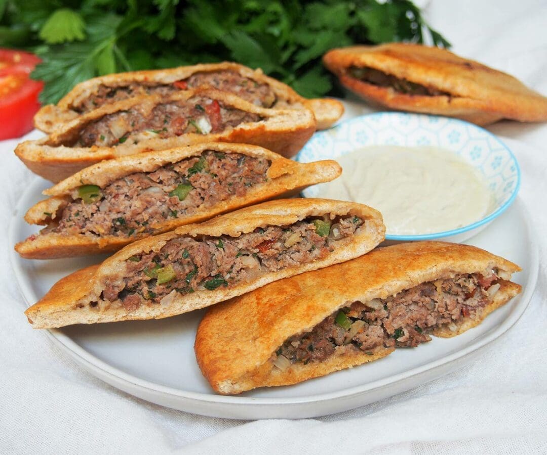 Egyptian Hawawshi (Stuffed Pita) • Curious Cuisiniere