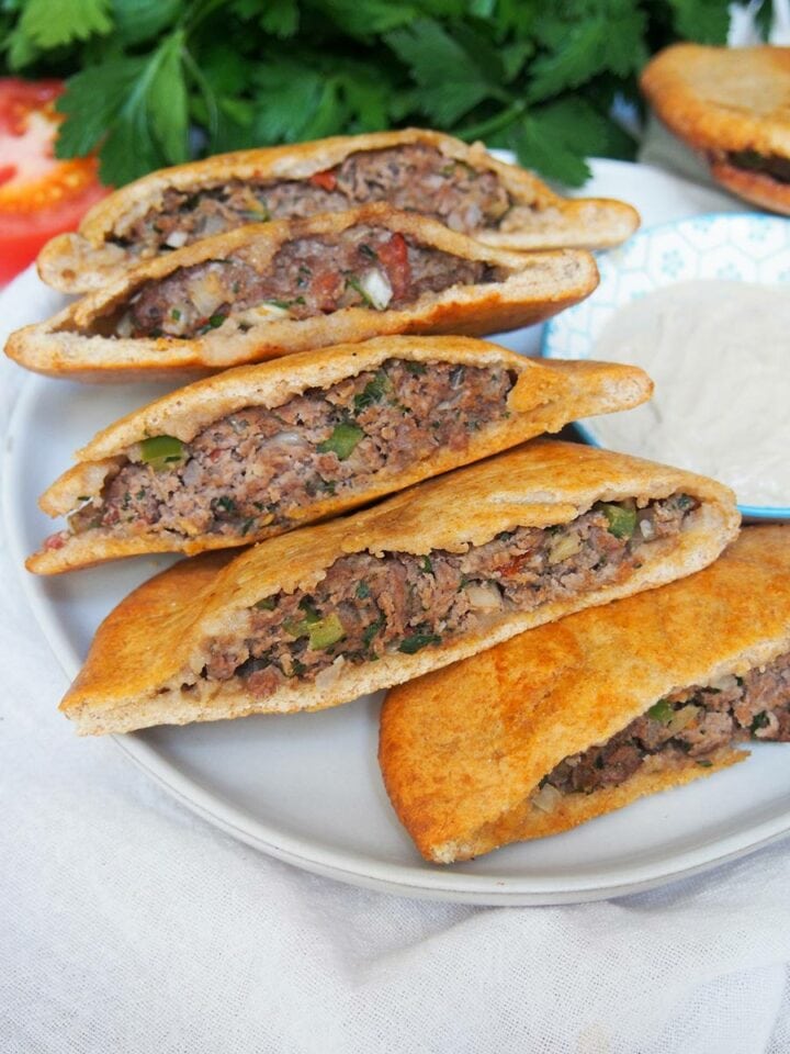 Egyptian Hawawshi (Stuffed Pita) • Curious Cuisiniere