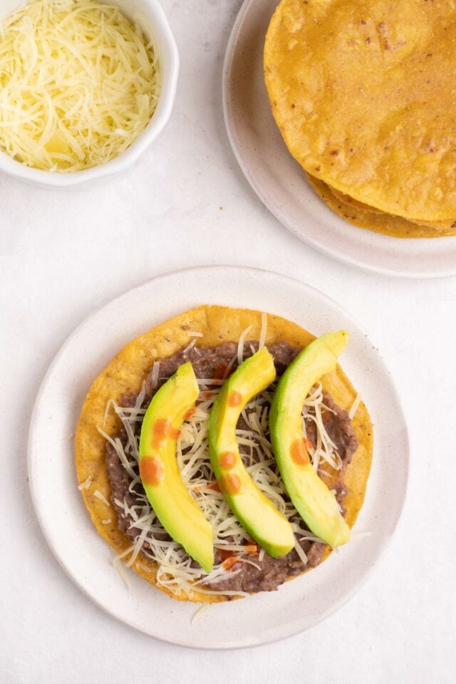 Catrachas (Honduran Bean Tostadas) Recipe • Curious Cuisiniere