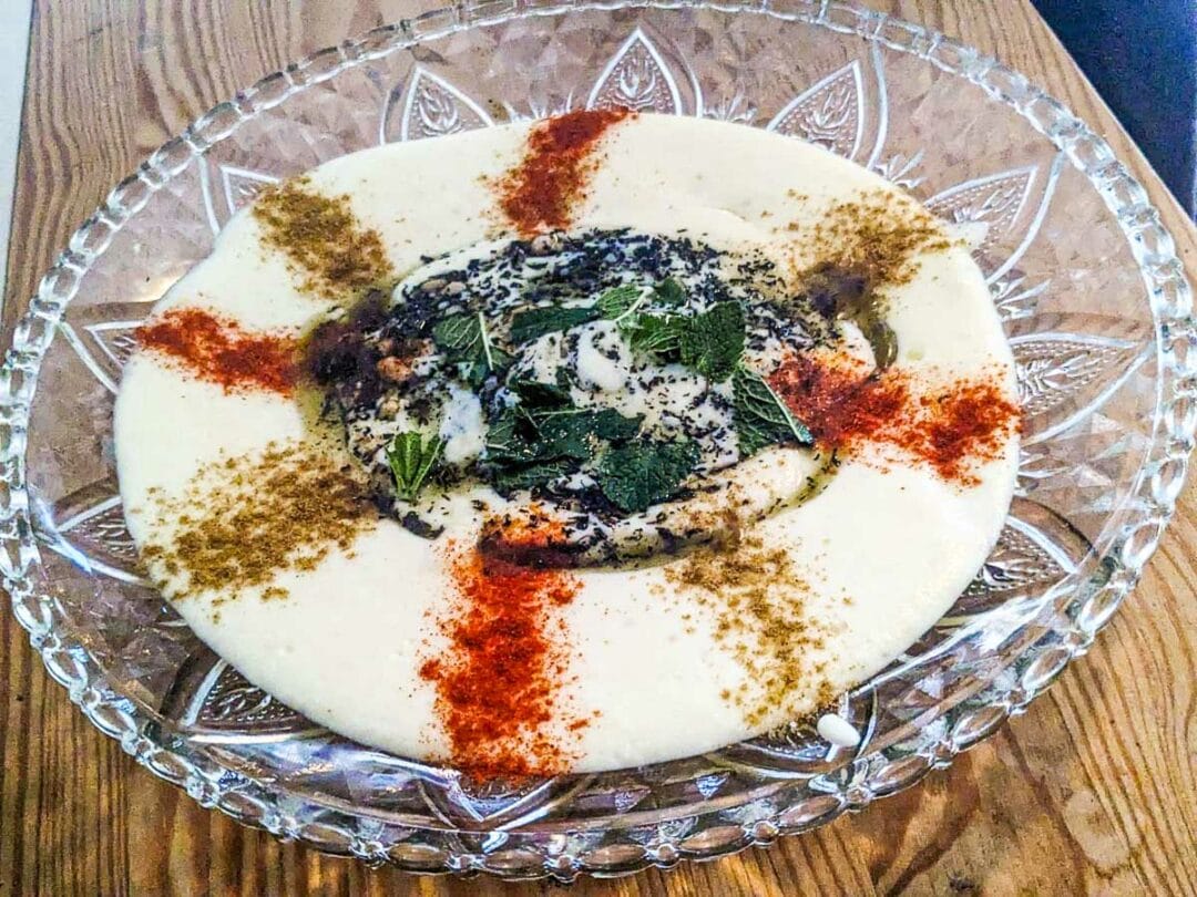 Alawi Msabbaha (Potato Hummus) • Curious Cuisiniere
