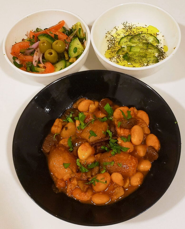 Kastana Stifado (Greek Wine-Braised Chestnuts) • Curious Cuisiniere