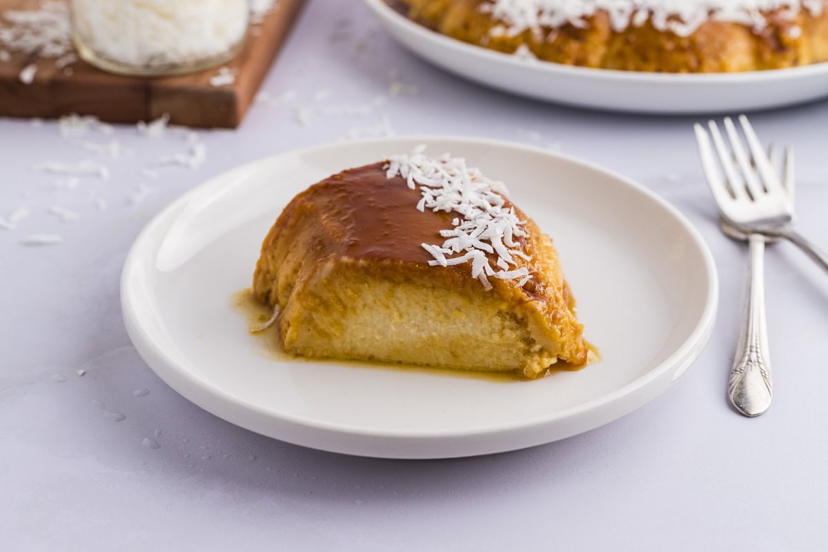 Caribbean Coconut Flan • Curious Cuisiniere