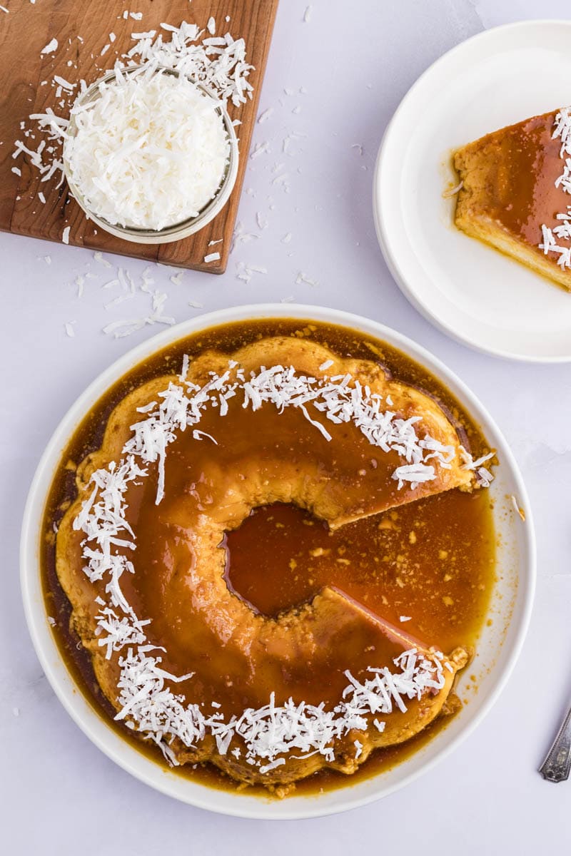 Caribbean Coconut Flan • Curious Cuisiniere