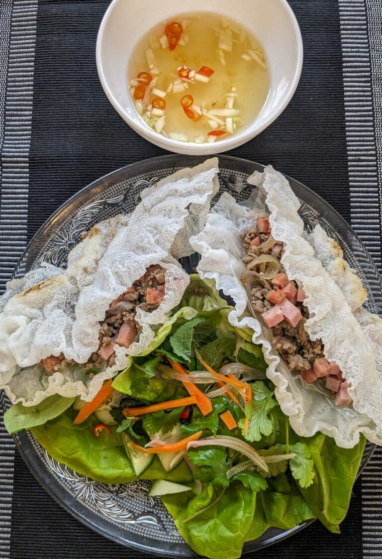 Pak Mo Krob (Thai Vietnamese Crispy Rice Paper Wrap) • Curious Cuisiniere